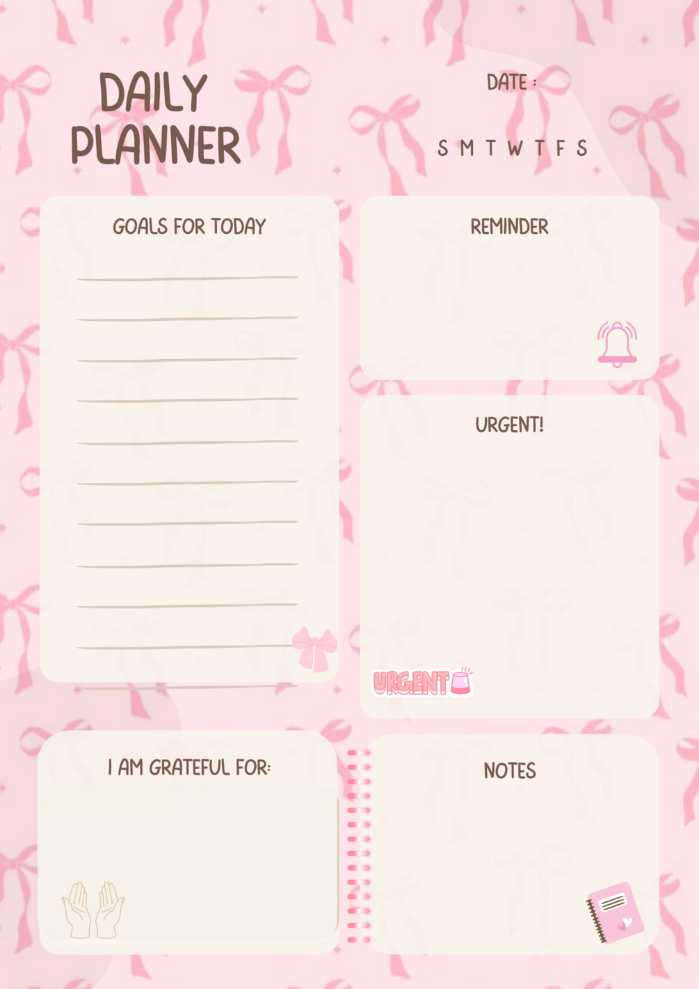Coquette Daily Planner!!{Start Planning Your Days Ahead}