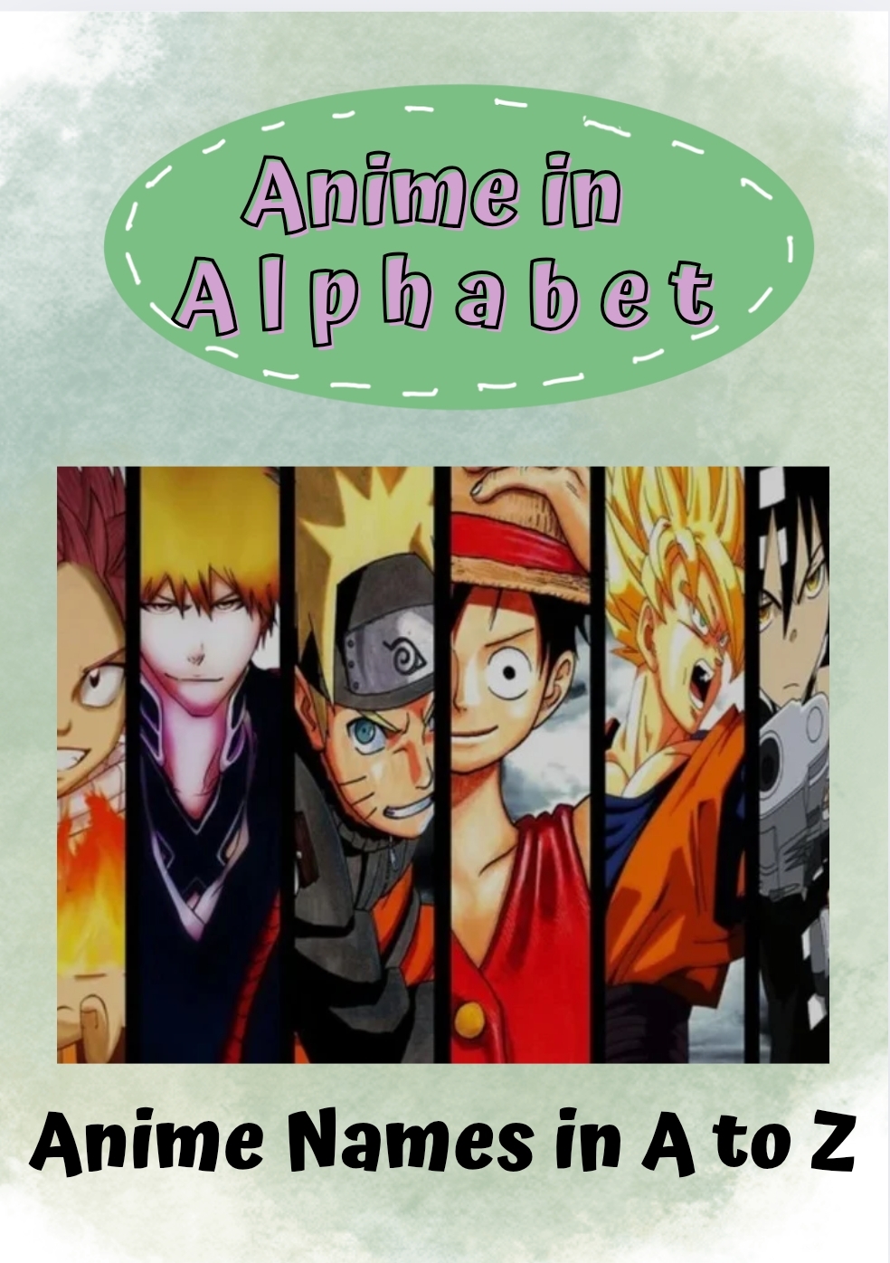 Anime Alphabet A to Z