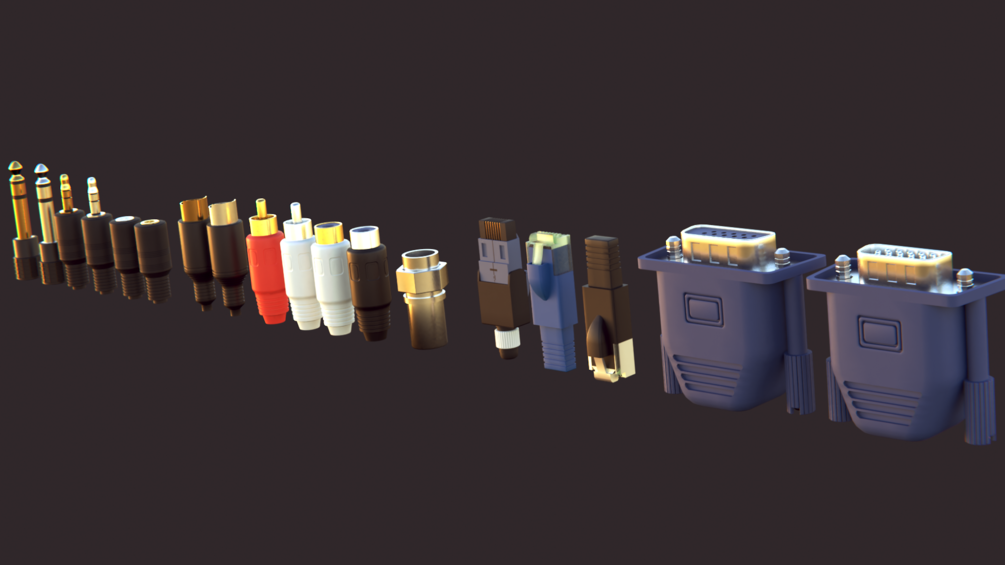 Pipes, Plugs and Wires Asset Pack