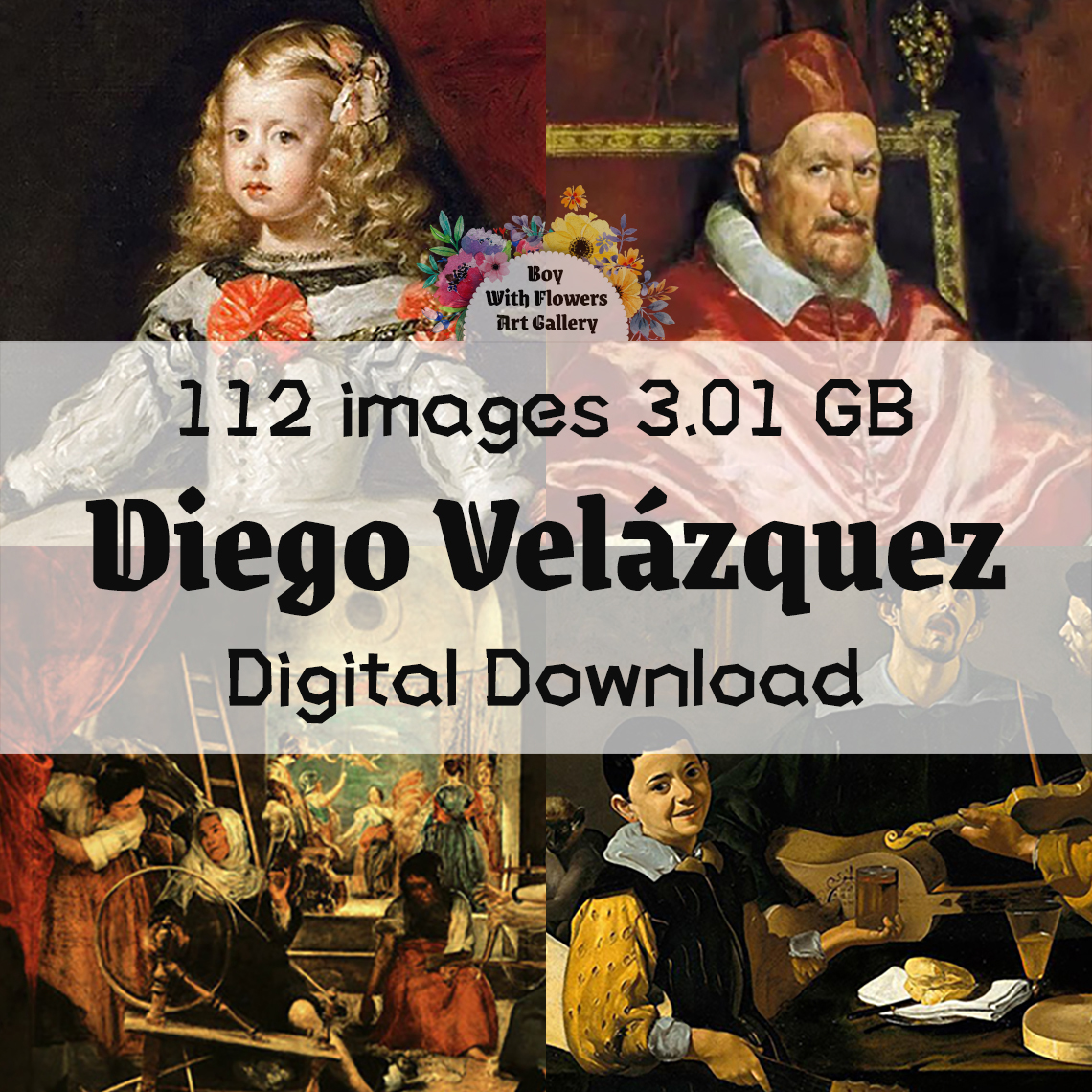 112 digital images of Diego Velazquez paintings, people landscape still ...
