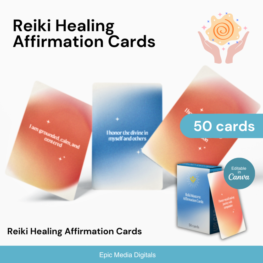 Reiki Affirmation Cards – Printable Digital Deck for Healing, Energy ...
