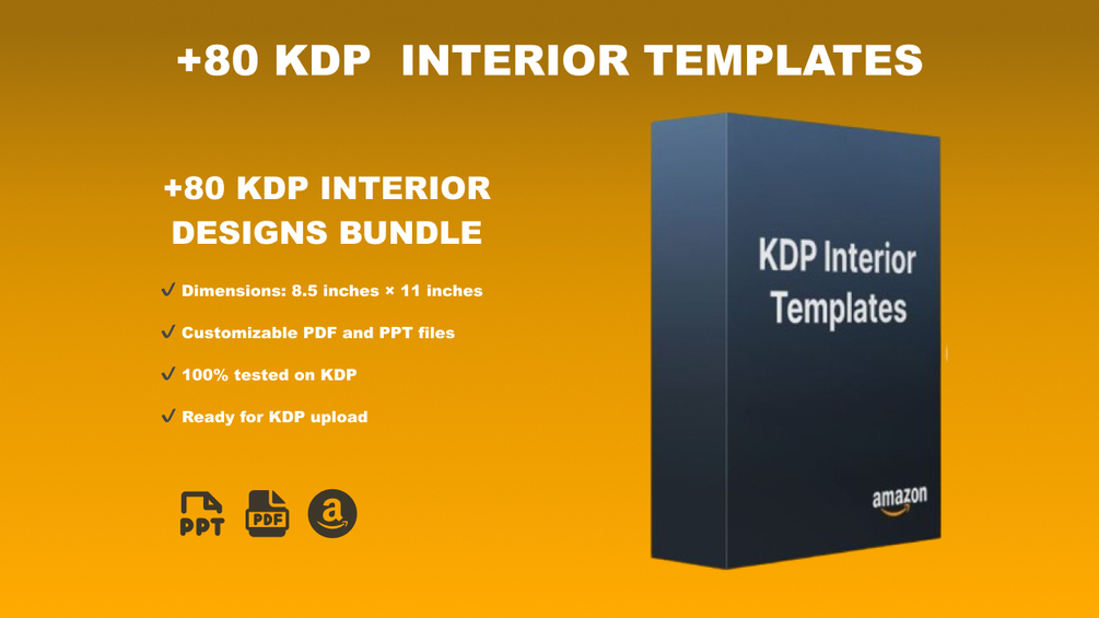 BUNDLE | KDP Interior Templates - Over 80 Editable Designs for Logbooks ...