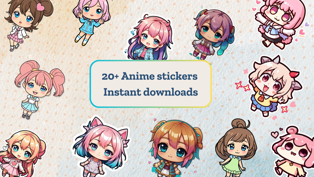 25 Anime Aesthetic Stickers | Cute & Expressive Printable Stickers for ...