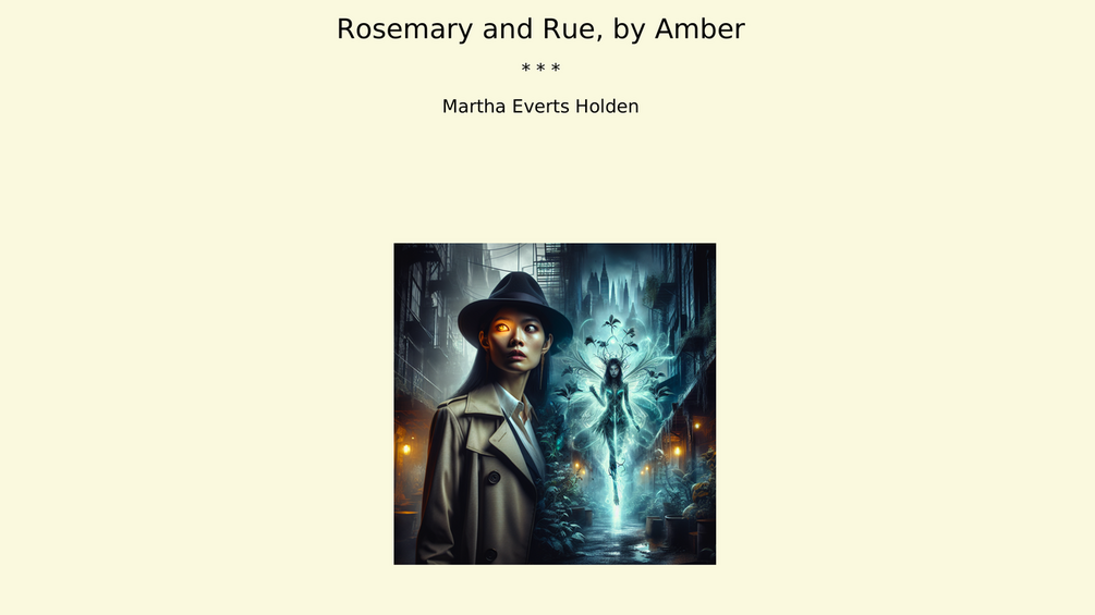Rosemary and Rue, by Amber