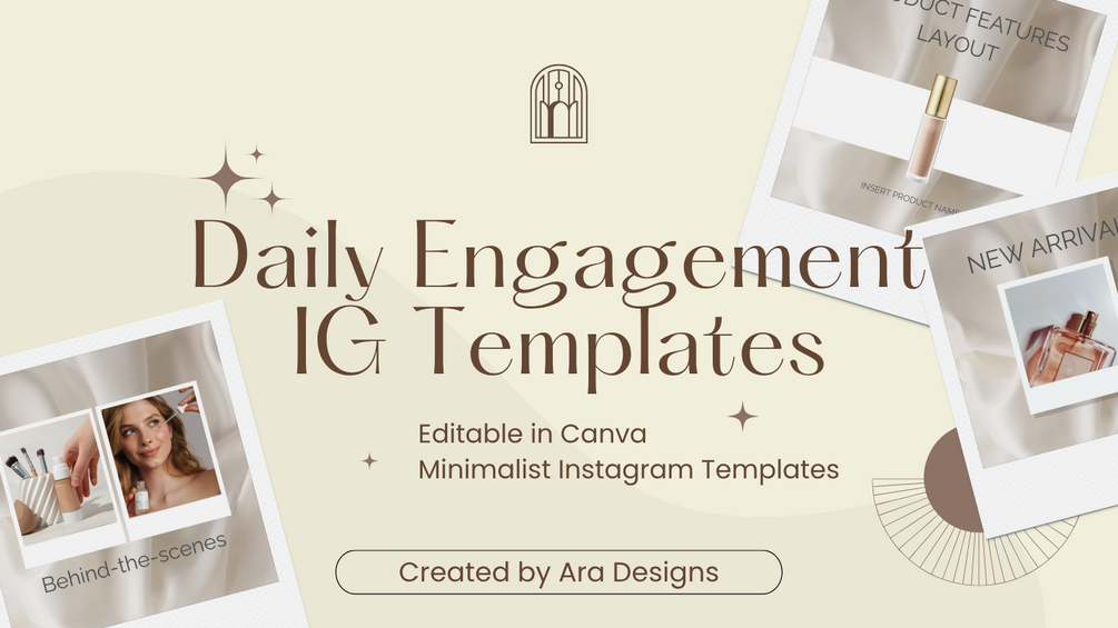 Daily Engagement Instagram Templates - 11 Minimalist Posts