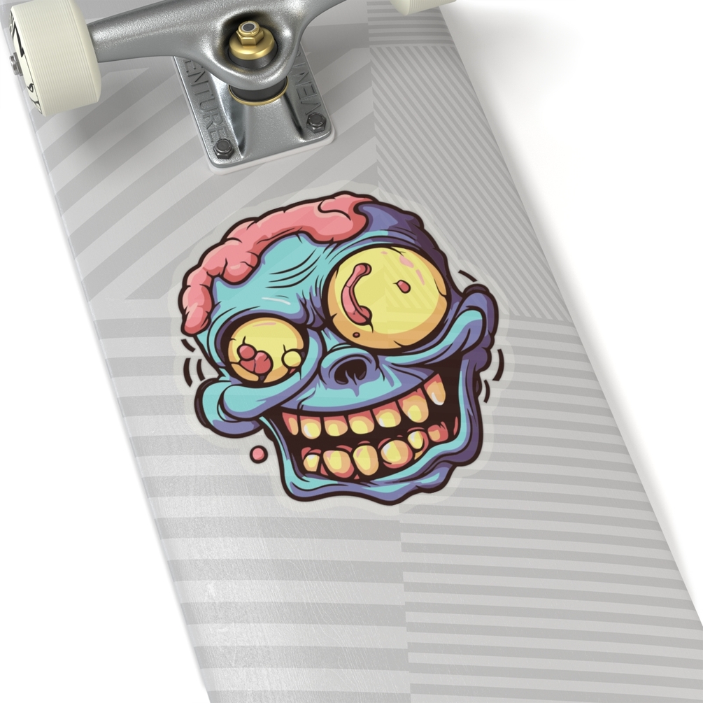 Mad Rot: Psychotic Zombie Skull Digital Art