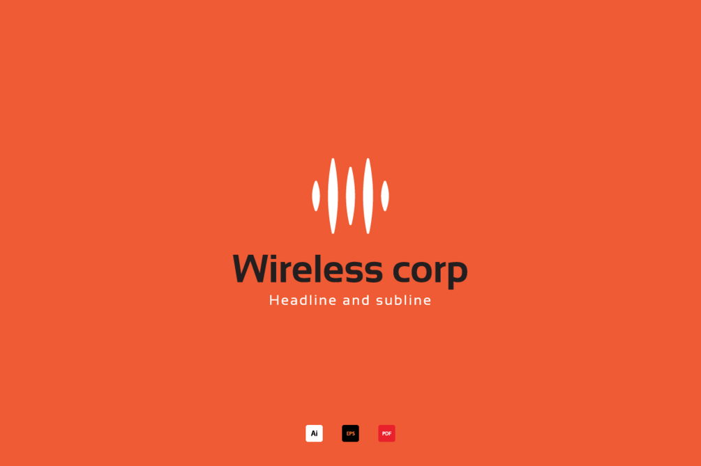 Wireless company logo template.