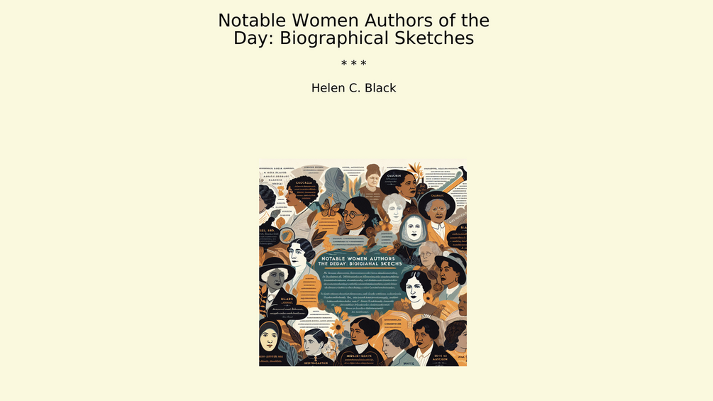 Notable Women Authors of the Day: Biographical Sketches