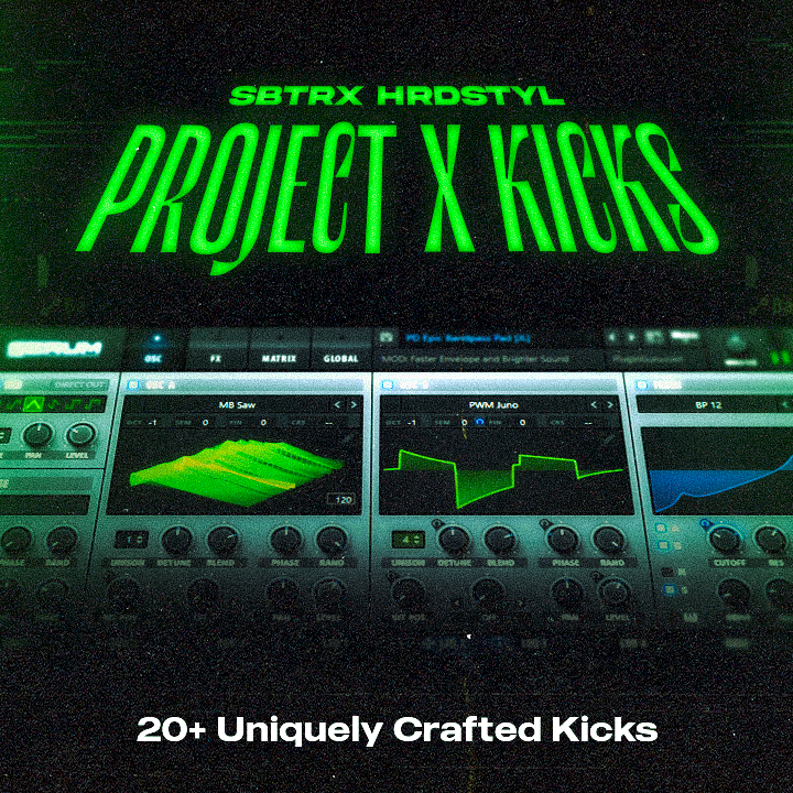NEW PROJECT X KICKS | HARDSTYLE KICK PACK VOL.1 - Subtraqx HRDSTYL