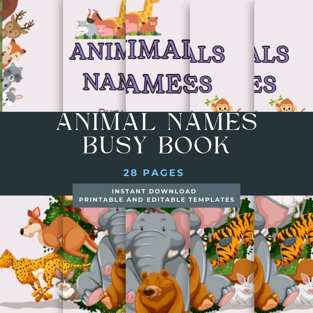 Animal farm Busy Book with Educational Printable Activities for ...