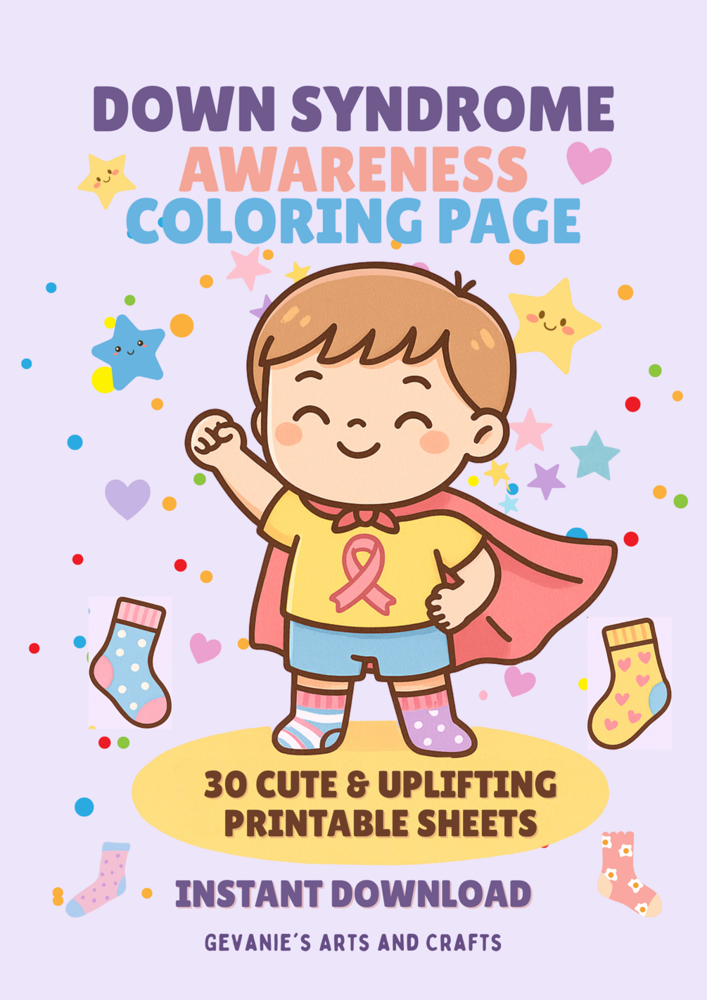 Down Syndrome Awareness Coloring Pages – 30 Cute Printable Sheets for ...