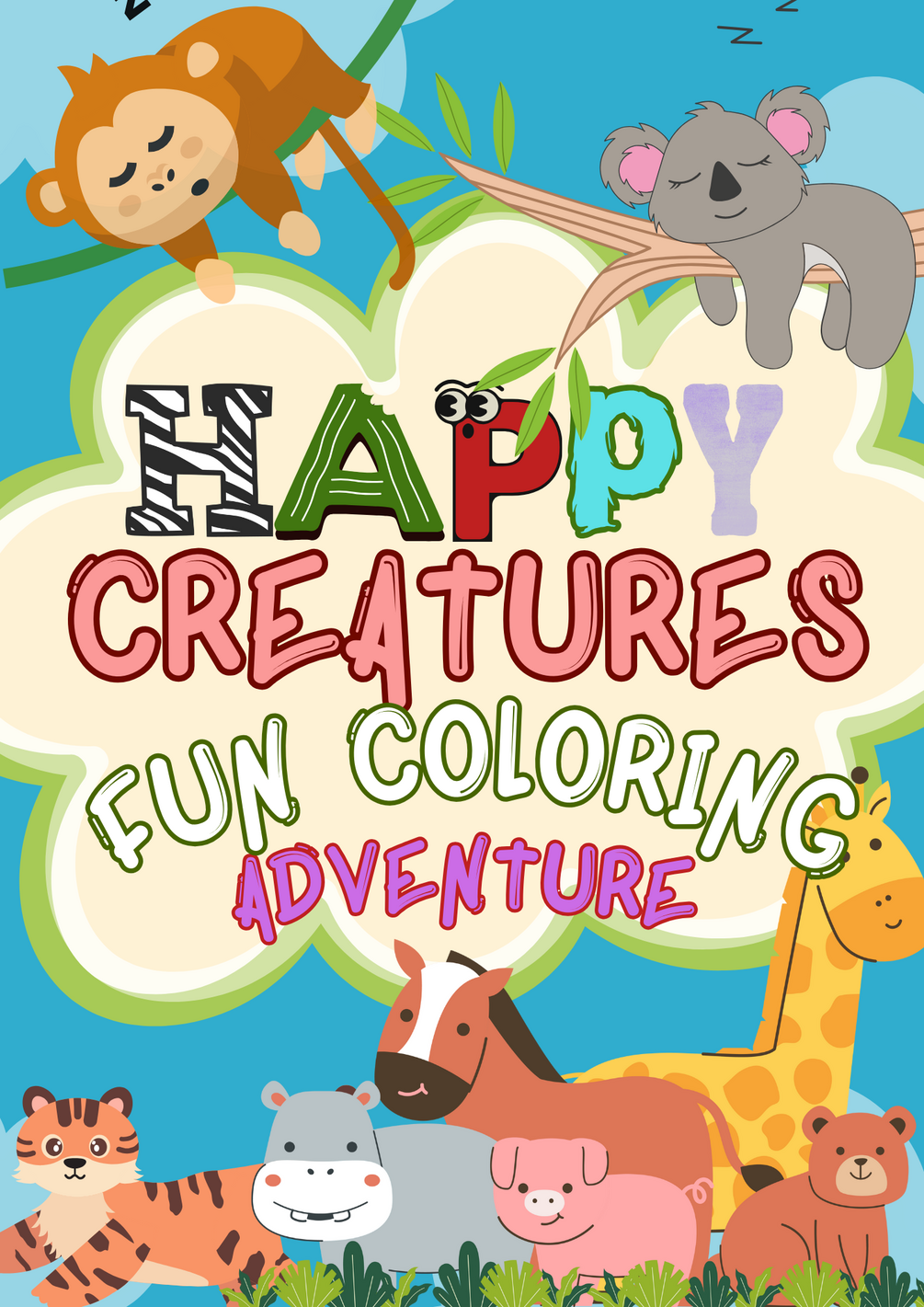 PRINTABLE COLORING BOOK | ANIMALS | A4 | 26 PAGES