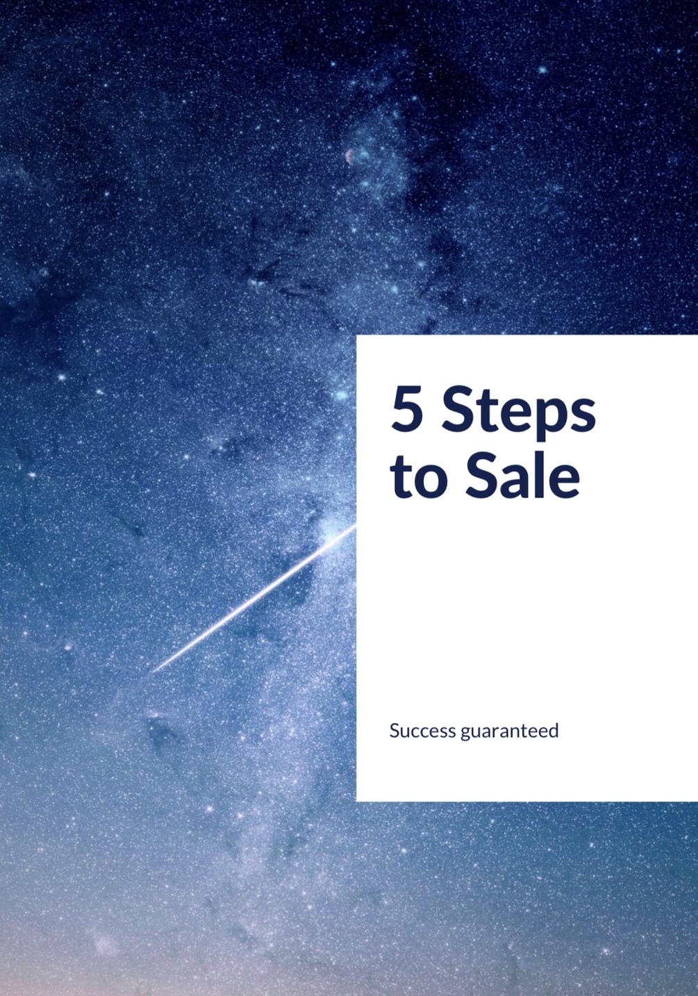 5 Steps to Sale (Success guaranteed)