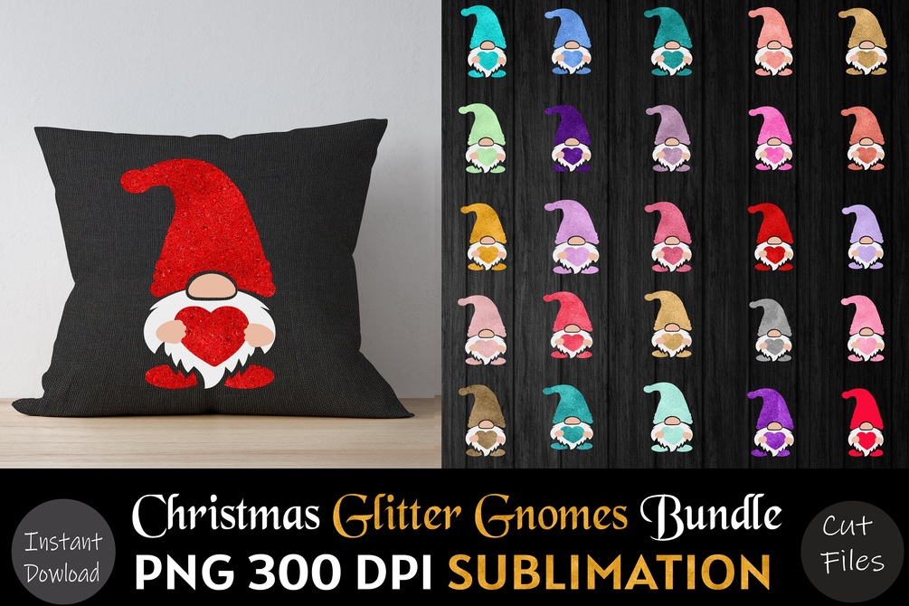 Christmas Glitter Gnomes Bundle