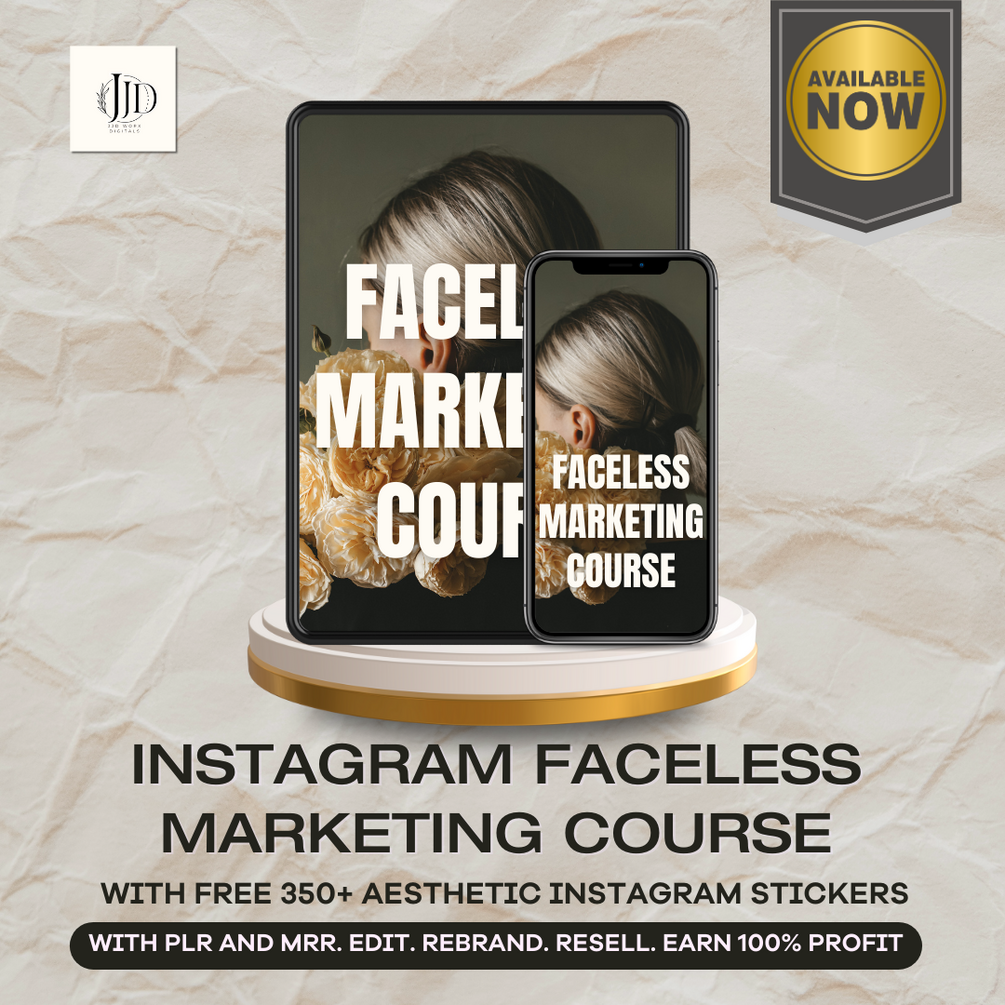 INSTAGRAM FACELESS MARKETING COURSE plus FREE 350 INSTAGRAM AESTHETIC ...