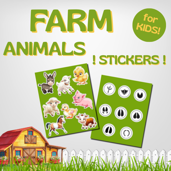 FARM animals - stickers (png)