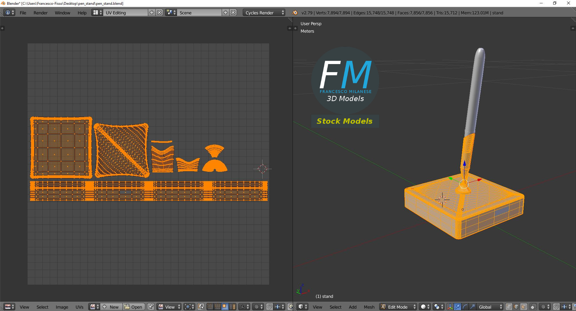 3D MODEL - Pen stand
