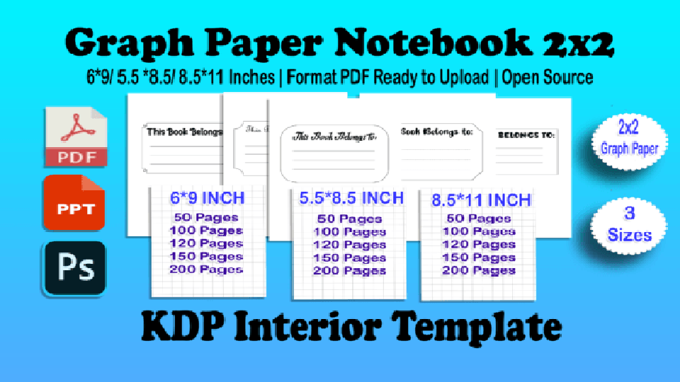 KDP Interior Graph Paper Notebook 2X2