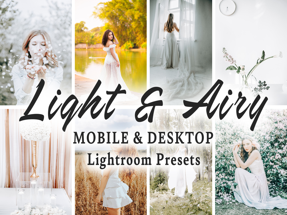 10 LIGHTROOM Presets, Light Preset, Mobile Lightroom Preset, Instagram Filter, White Light Airy ...