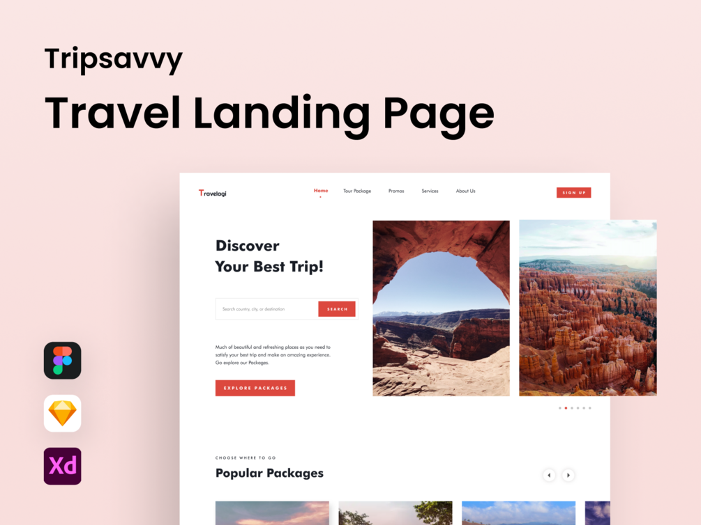 Tripsavvy - Travel Landing Page