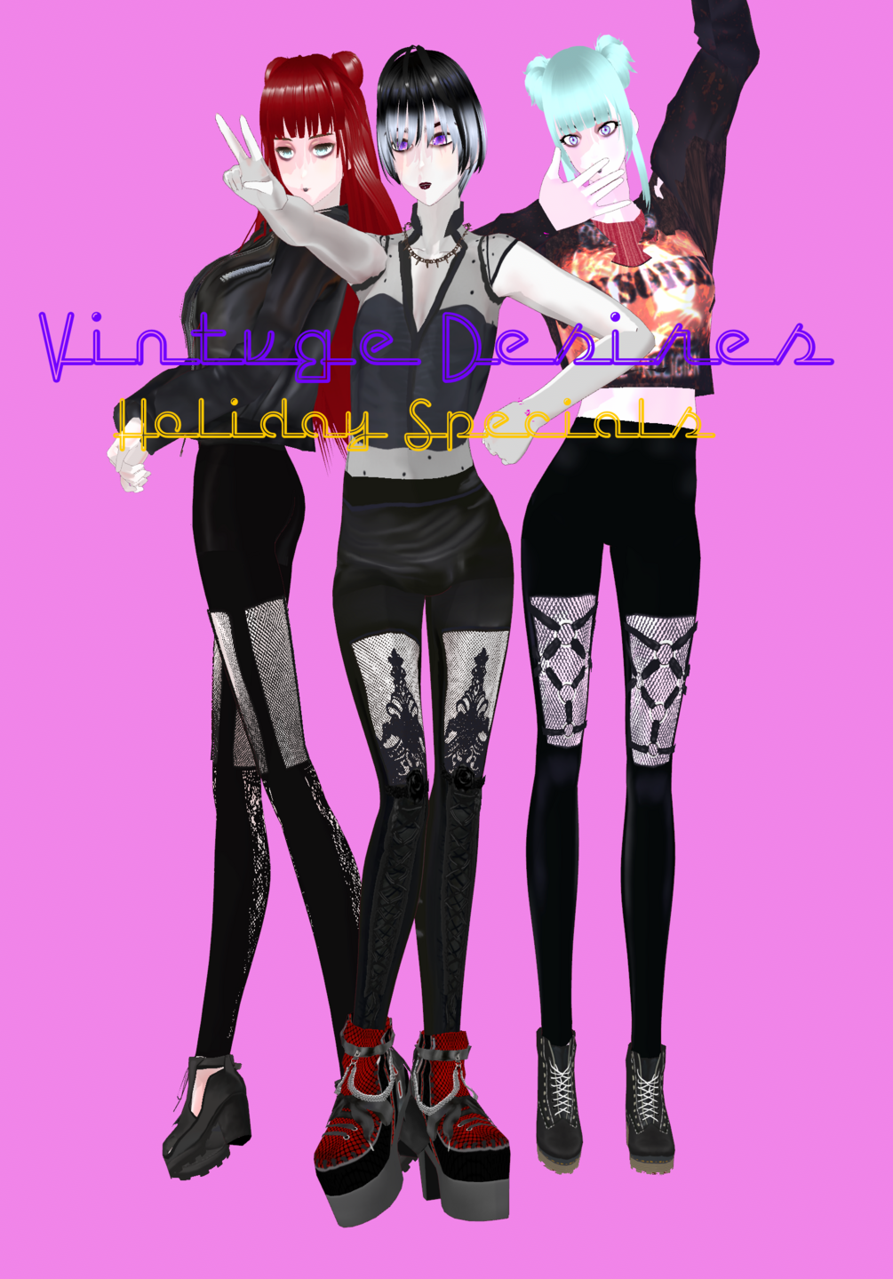 True Goth Leggings Set Vintage Gothic 80s Romanticism