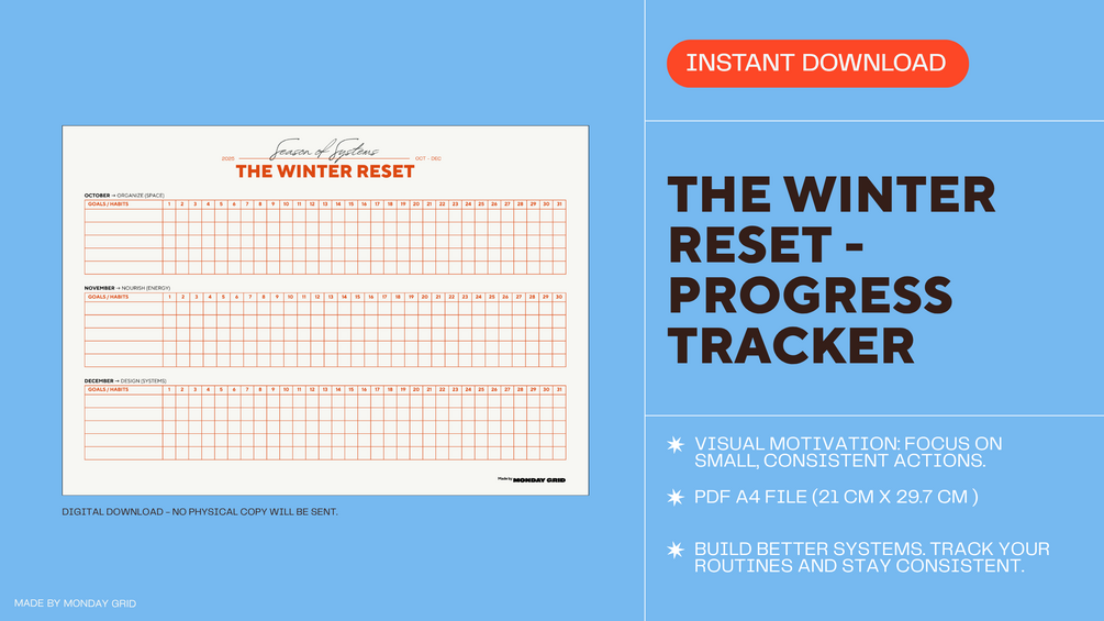 Winter Reset Worksheet (October–December)