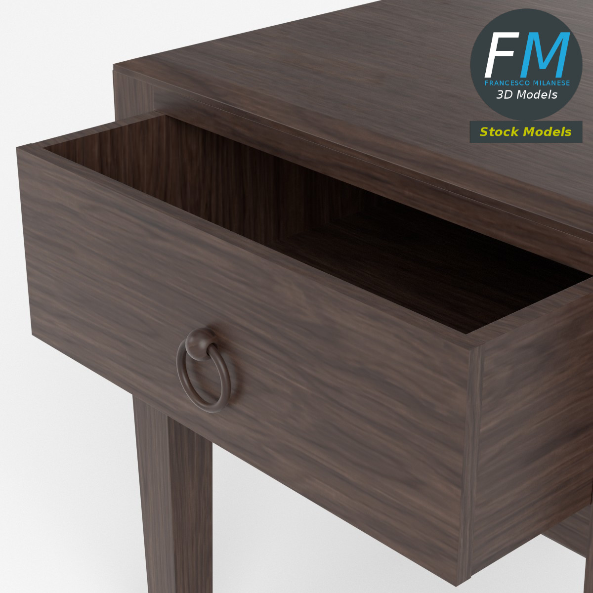 3D MODEL - One drawer bedside table