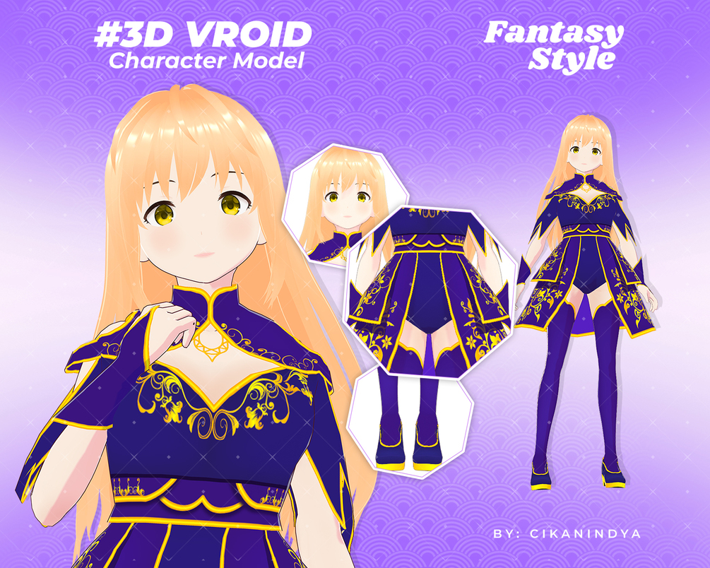 Exquisite 3D Vroid Character Yura Anime Girl Perfect for Streamers ...