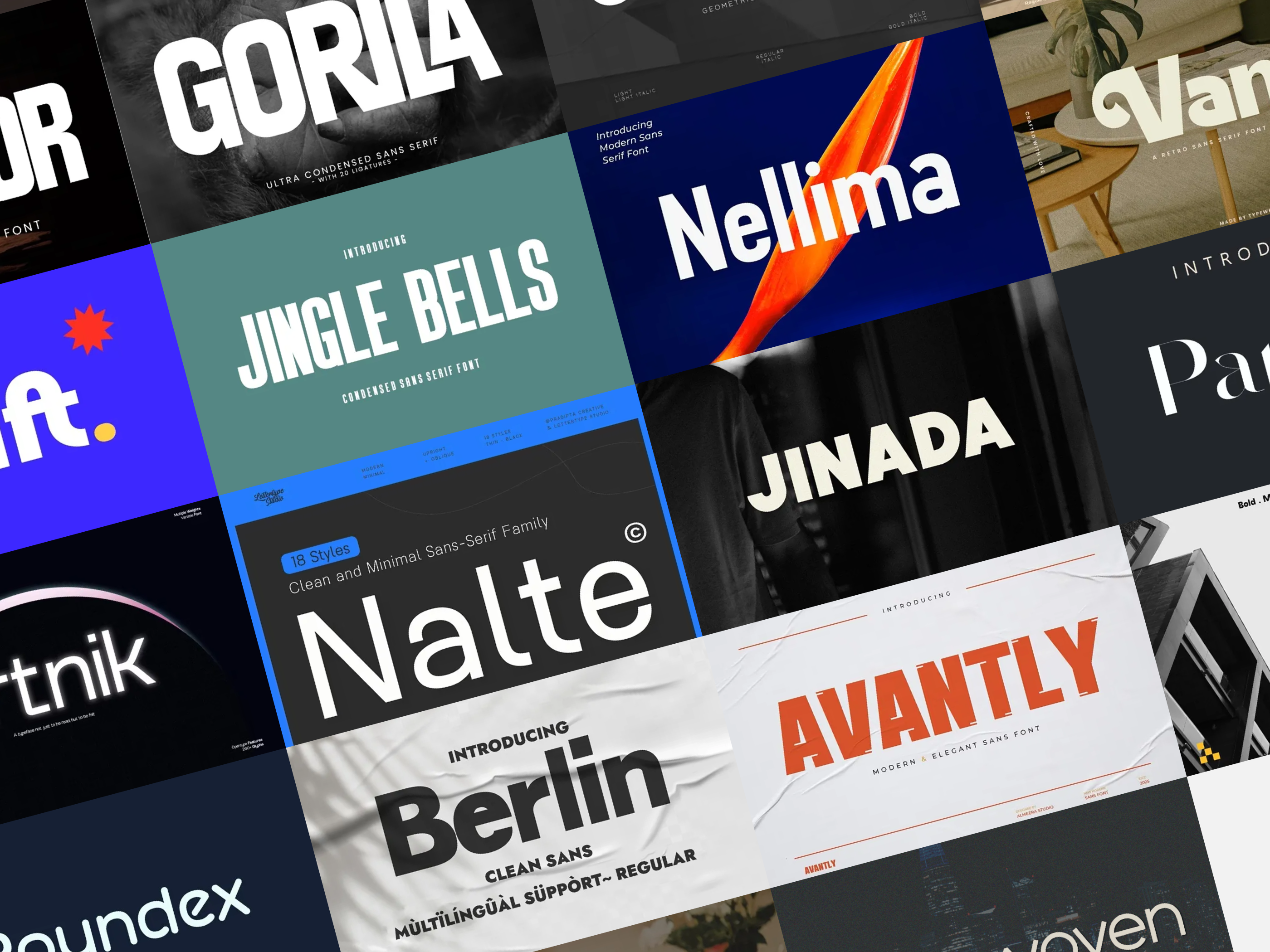 120+ Premium Sans Serif, Display & Logo Fonts Bundle | Modern, Clean ...