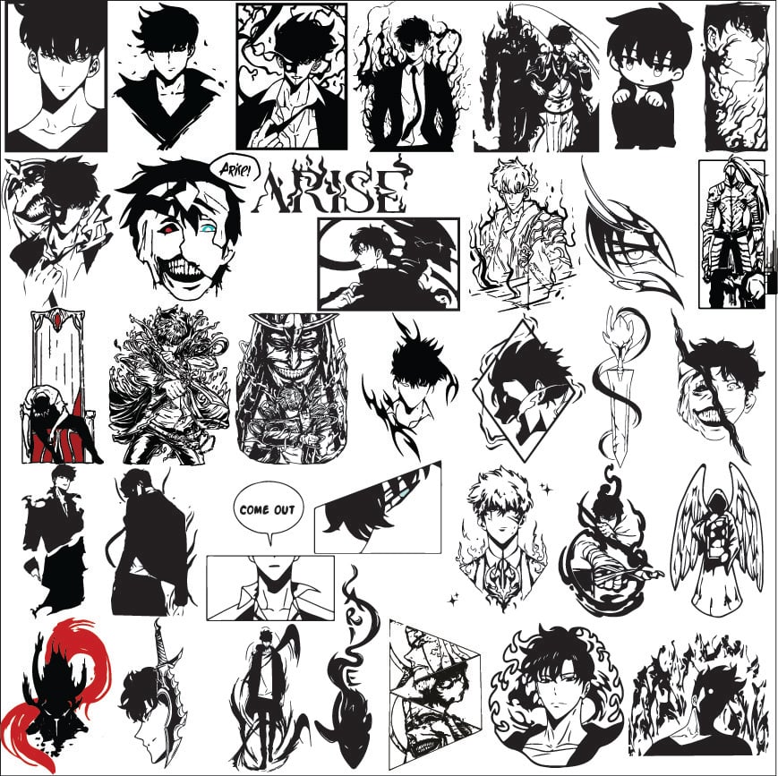 Anime Svg Solo Leveling, Solo Leveling Cricut Joy, Anime Svg Bundle ...