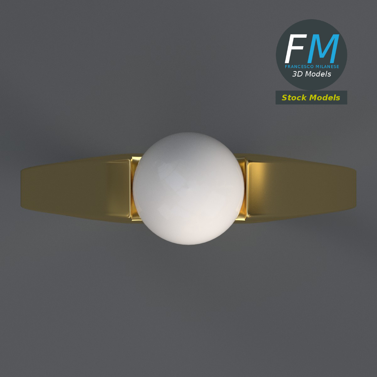 3D MODEL - Pearl ring