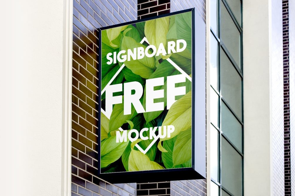 Freebie! Signboard Mockup