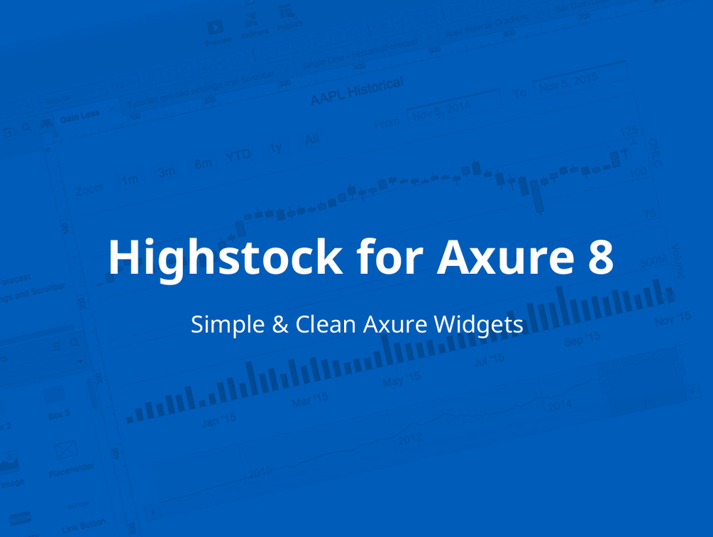 Highstock Axure 8 widget library