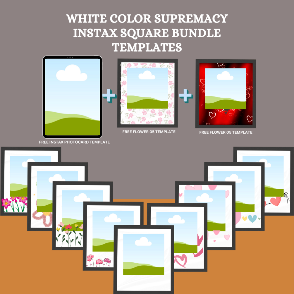 WHITE COLOR SUPREMACY INSTAX SQUARE BUNDLE