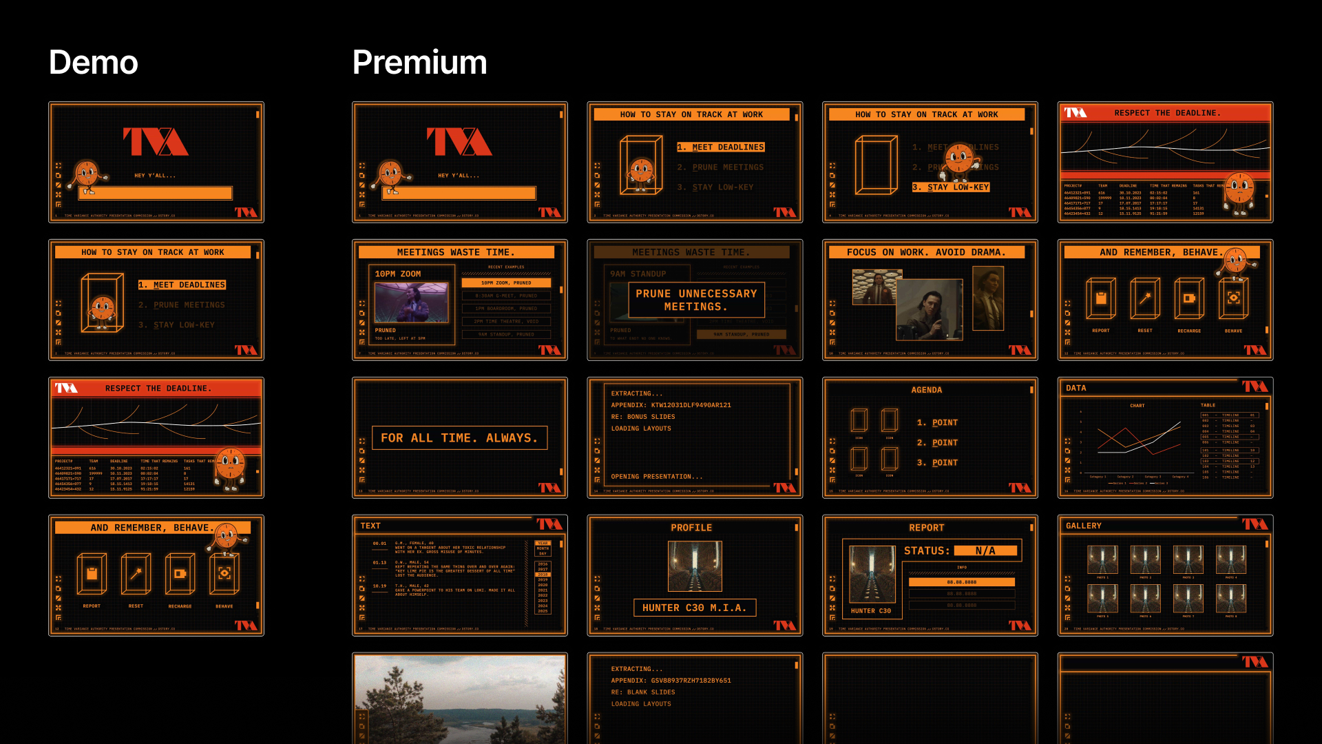 Loki TVA Miss Minutes Presentation Template