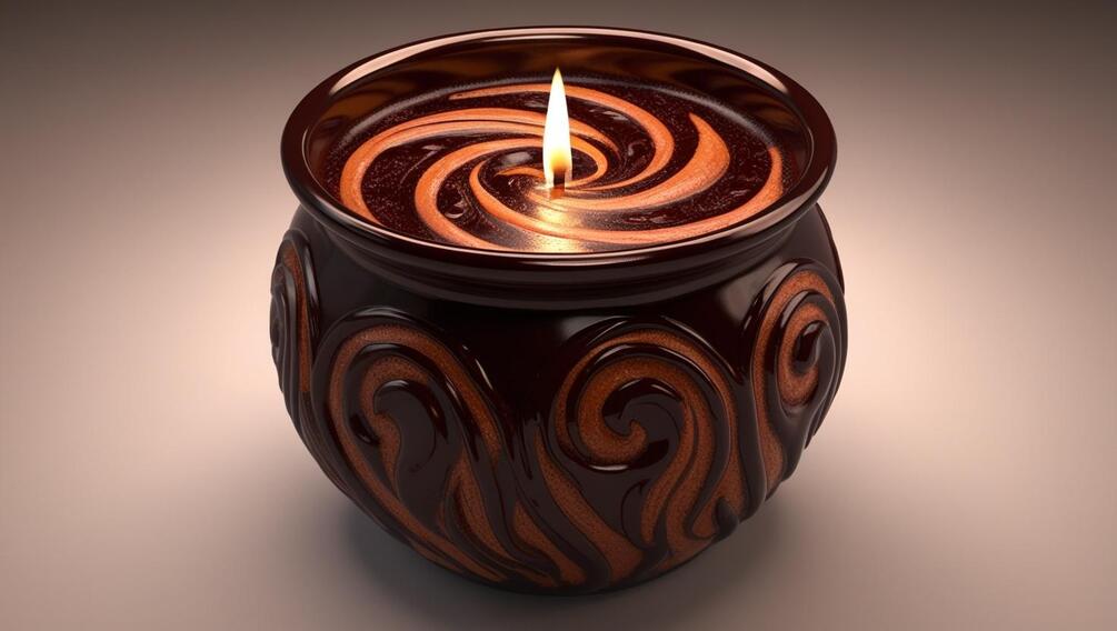Cauldron-shaped candle