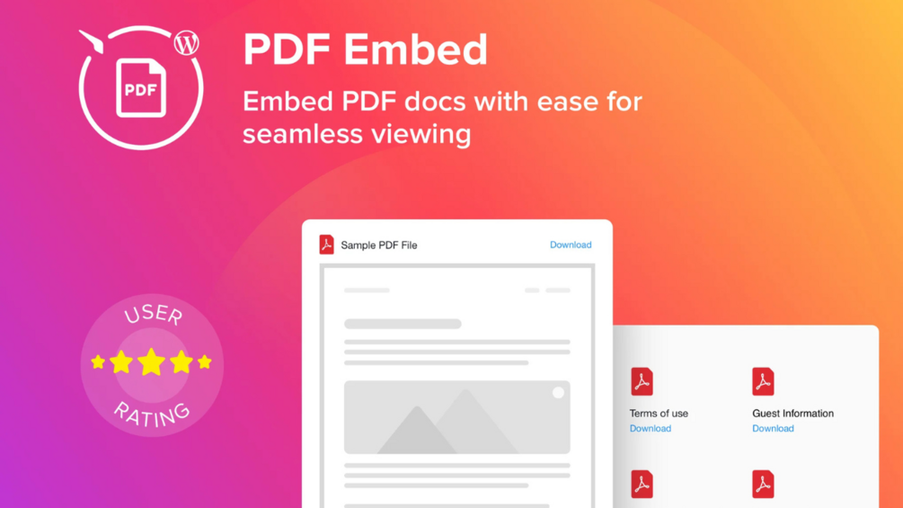 Wordpress PDF Embed Viewer Plugin