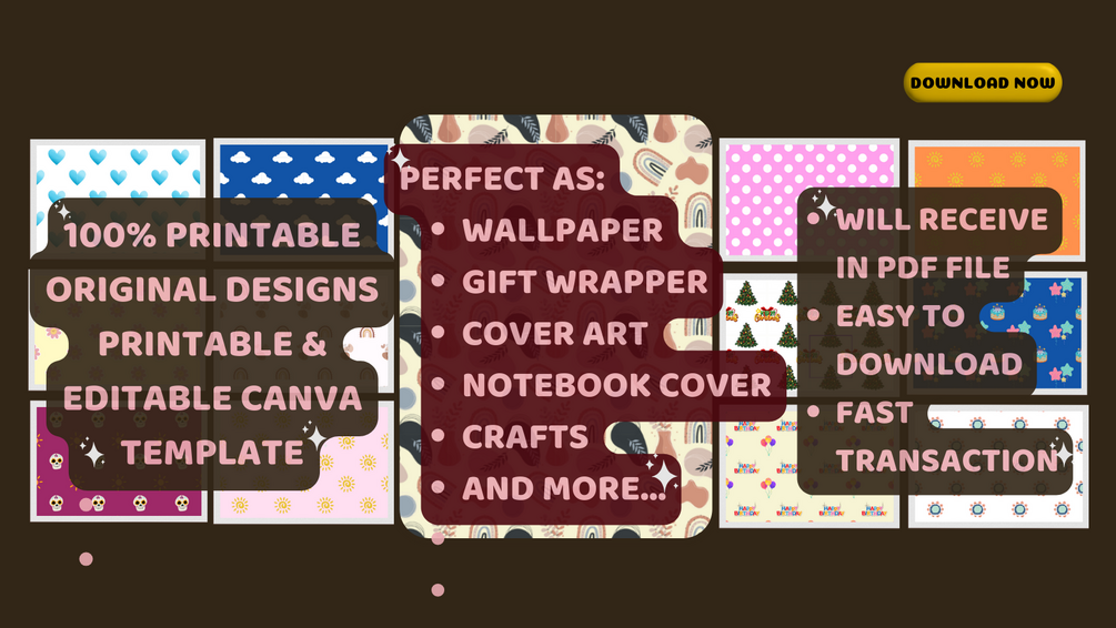 63 pages Printable Wallpaper, Gift Wrapper, Cover Art, Social Media ...