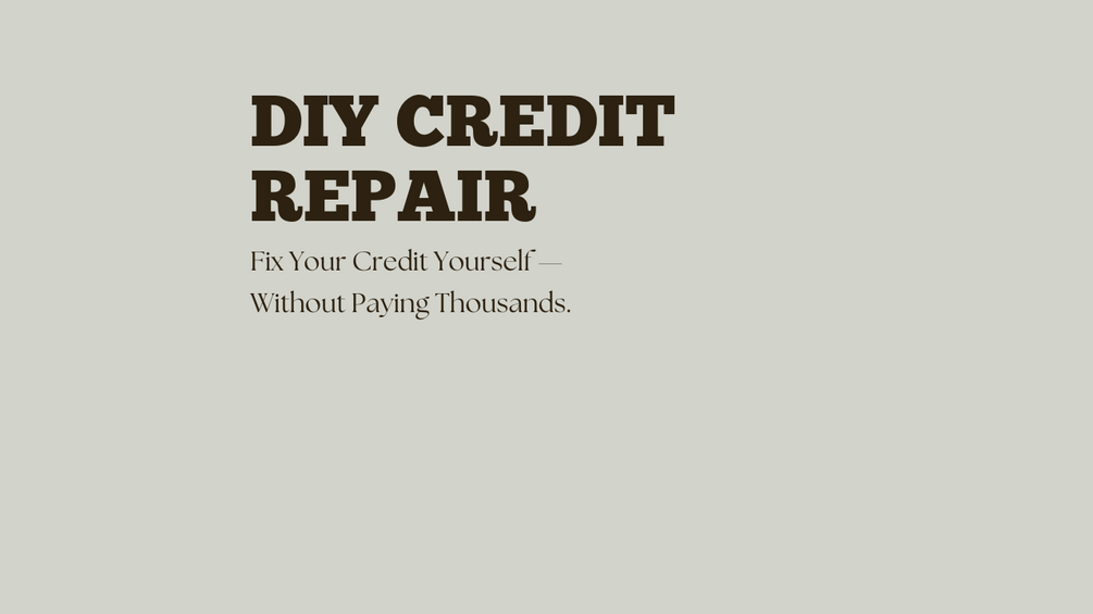 DIY Credit Repair