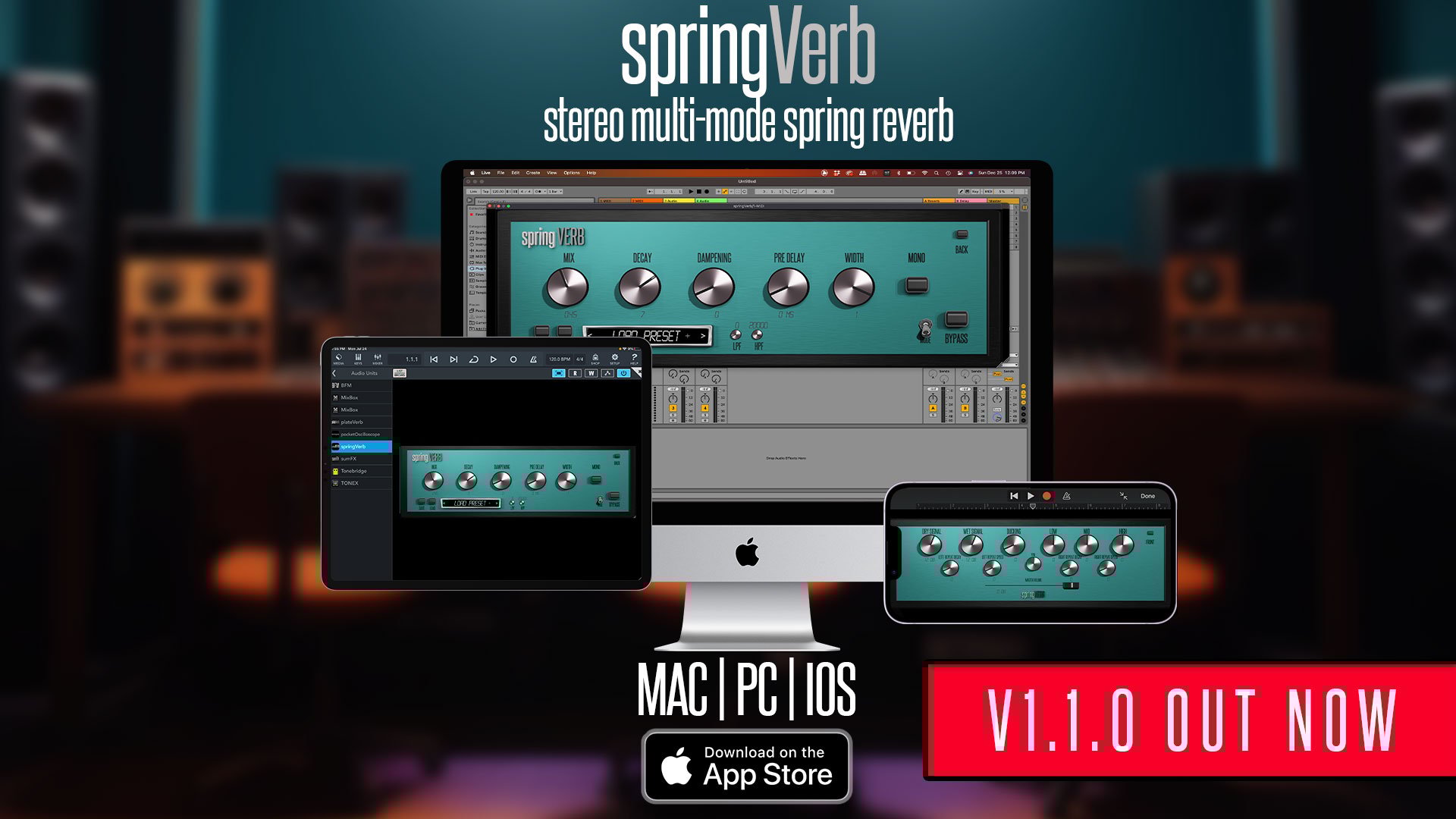 [UPDATE] springVerb v1.1.0 - Out now! - New Modes, Controls & More! - OSC Audio