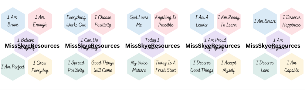 Classroom Affirmations Set (Pastel Rainbow)