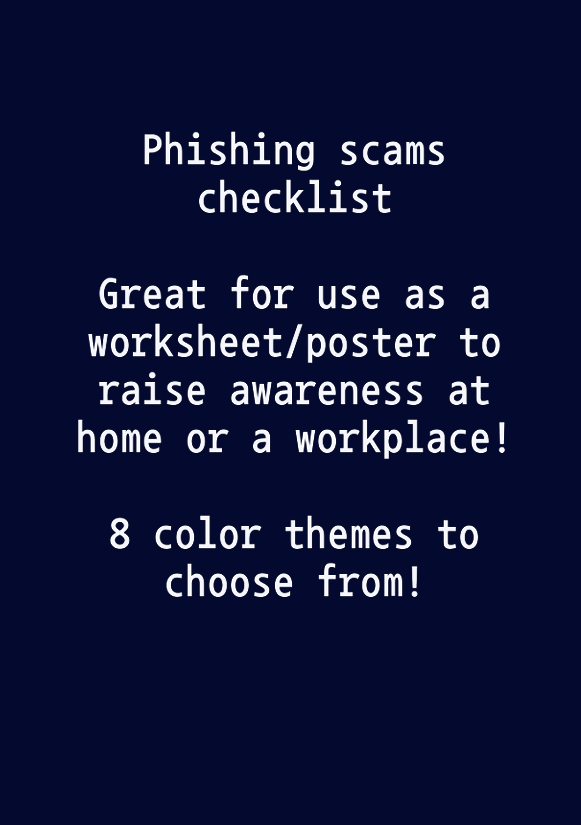Phishing scam awareness checklist