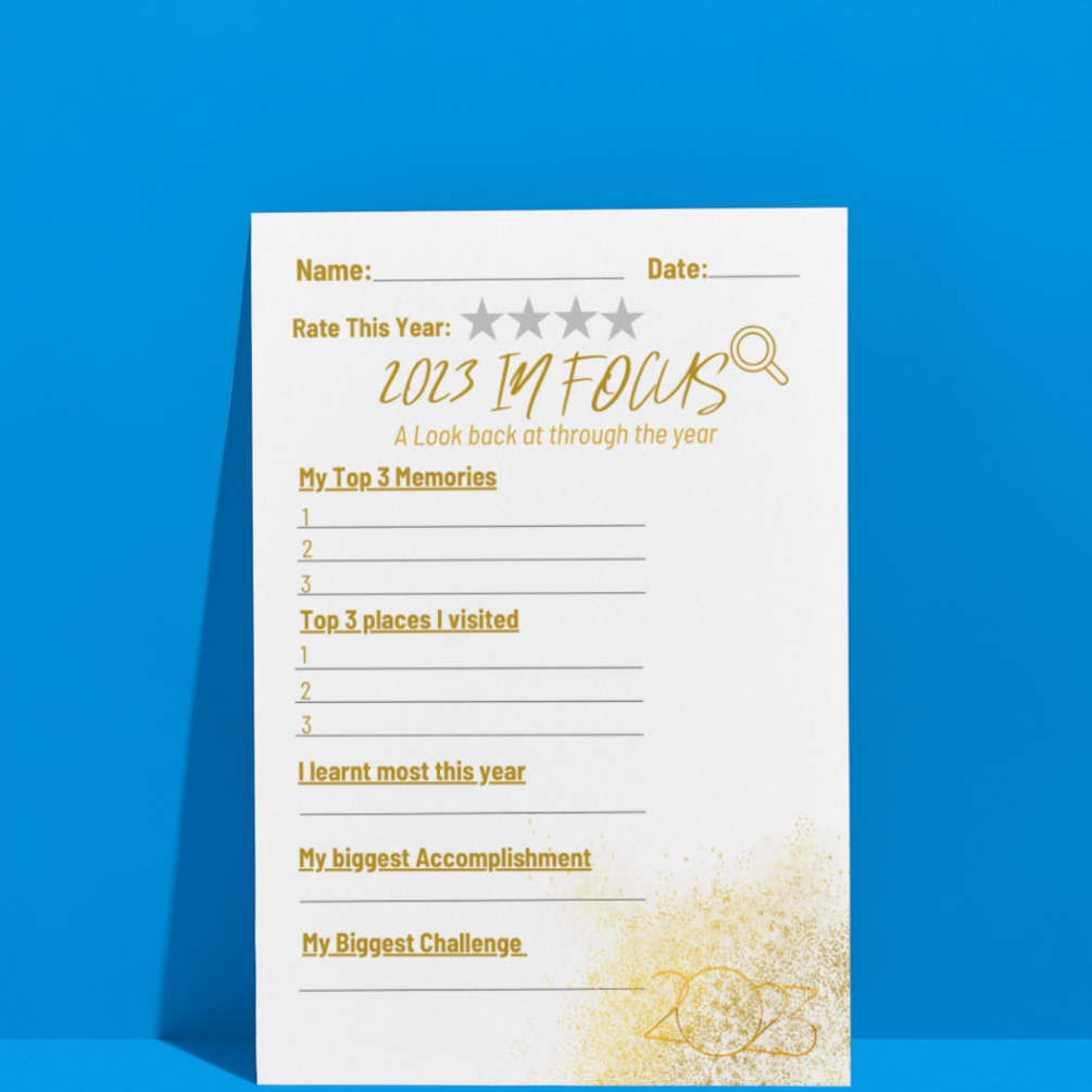 2023 - A Year in Focus A4 - PDF Printable