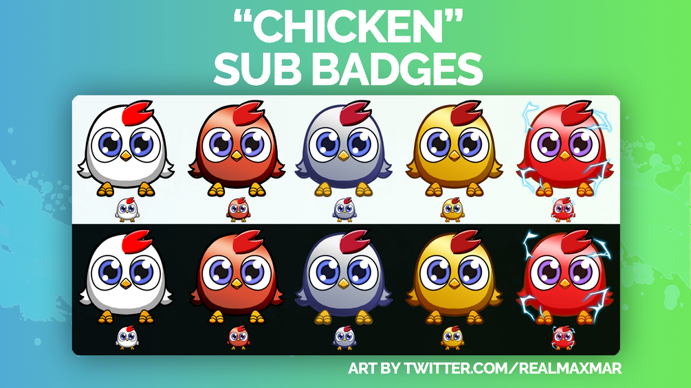 "Chicken" sub badges for Twitch