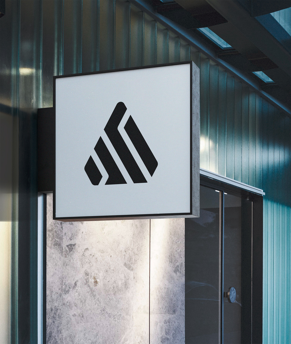 Logo Mockup White & Black Sign