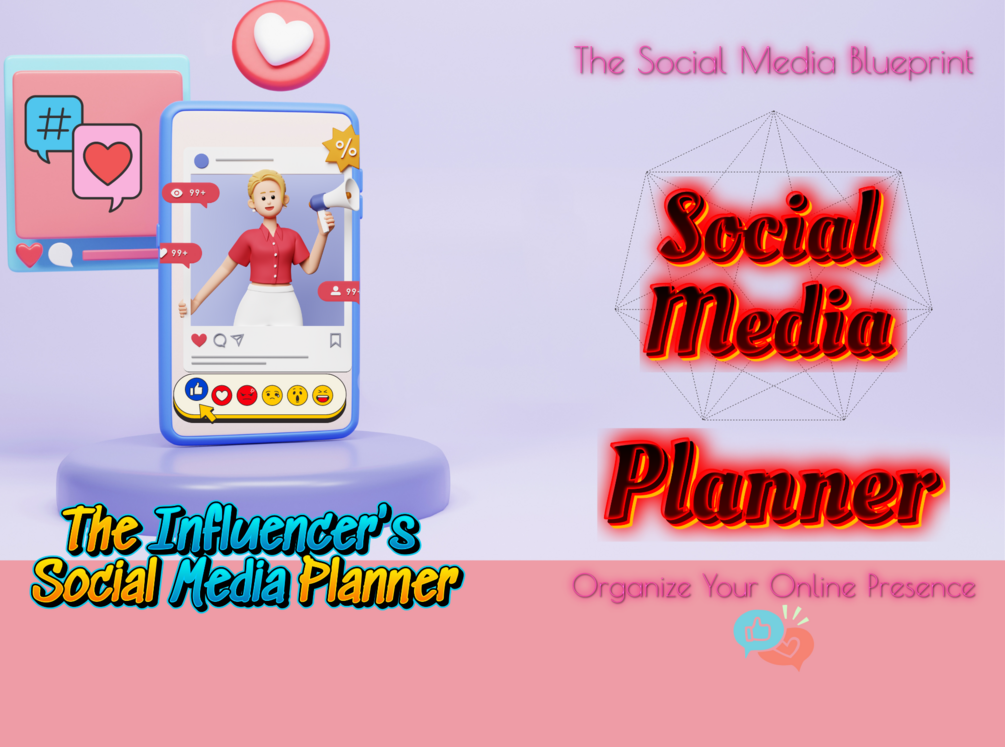 Social Media Planner Book Cover template