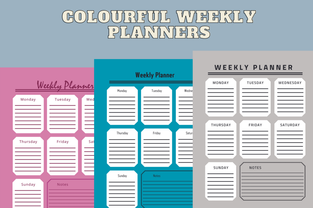 Colorful weekly planner freebie 8,free weekly planners