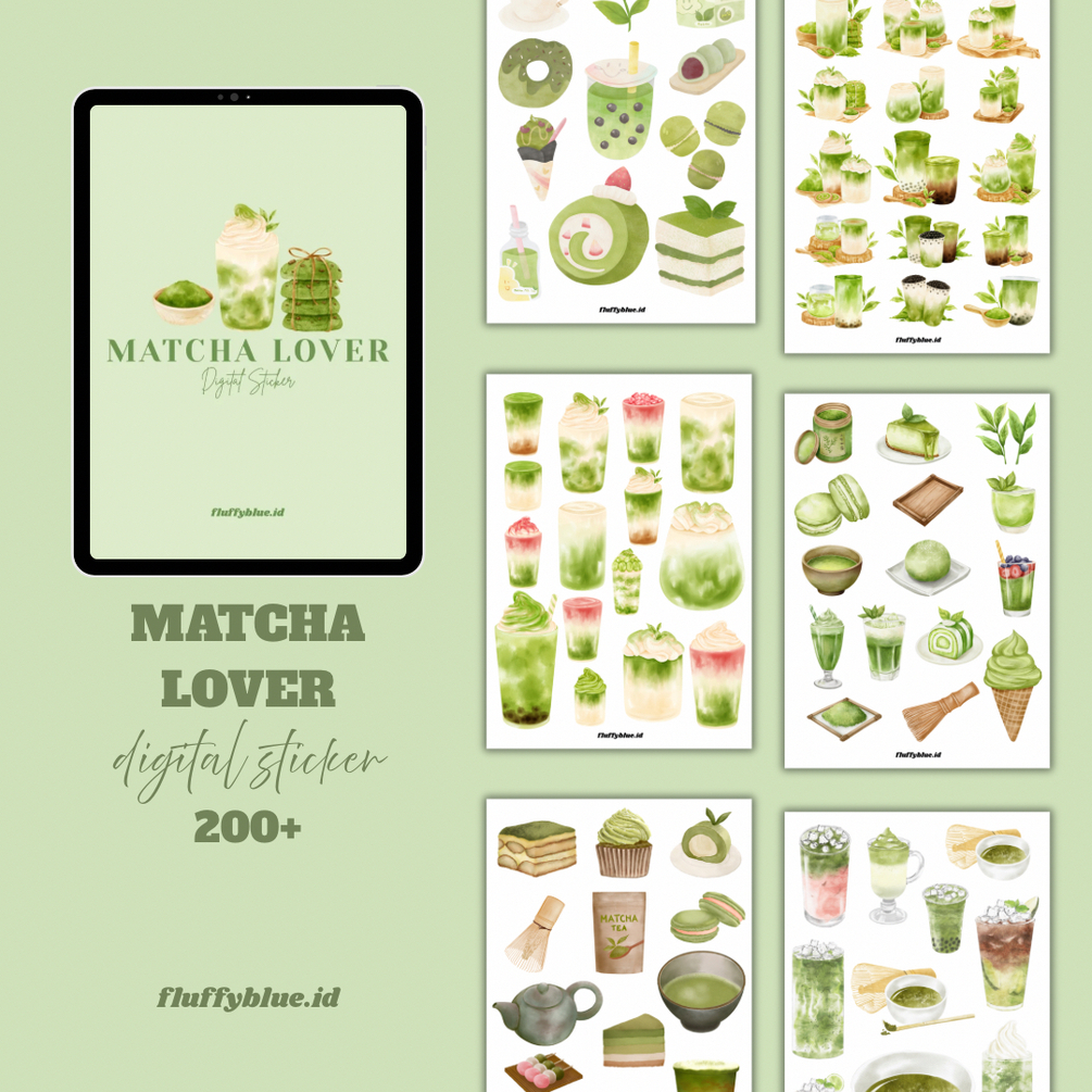 Matcha Lover Digital Sticker | Digital Sticker | Digital Sticker for ...
