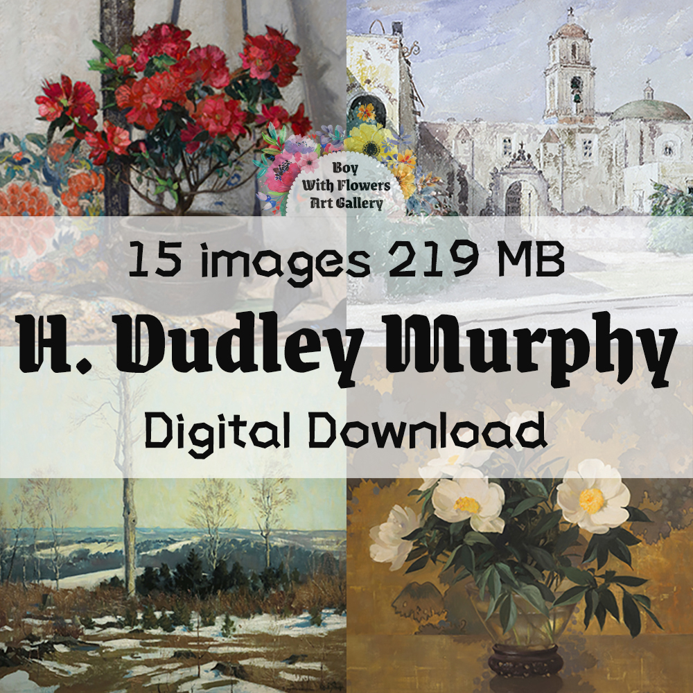 15 digital images of H. Dudley Murphy paintings, people landscape still ...