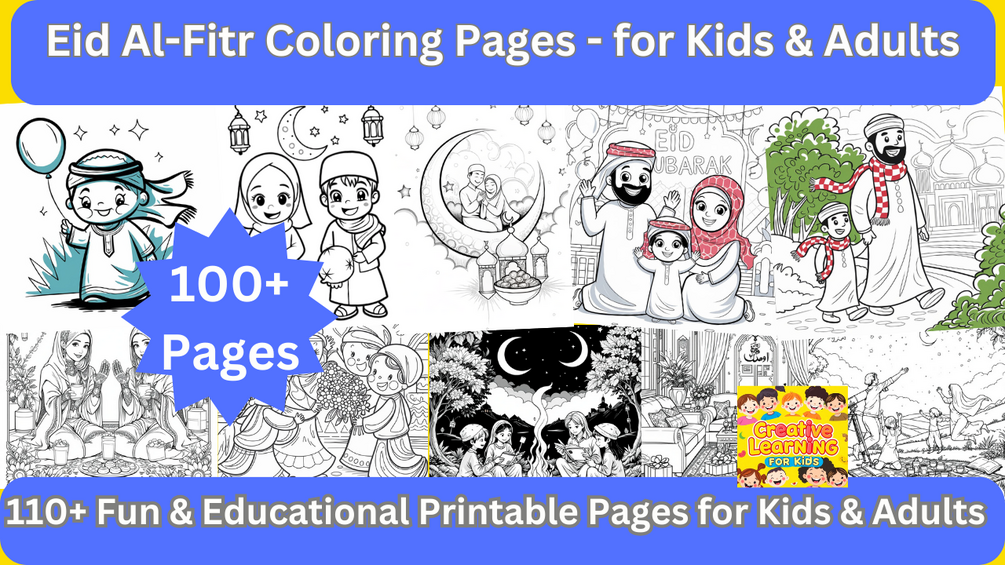 Eid Al-Fitr Coloring Pages – 100+ Fun & Educational Printable Pages for ...